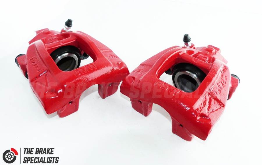 Mini Cooper, One R50 R52 R53 2001 2006 Set Brake Calipers IN RED £100 ...